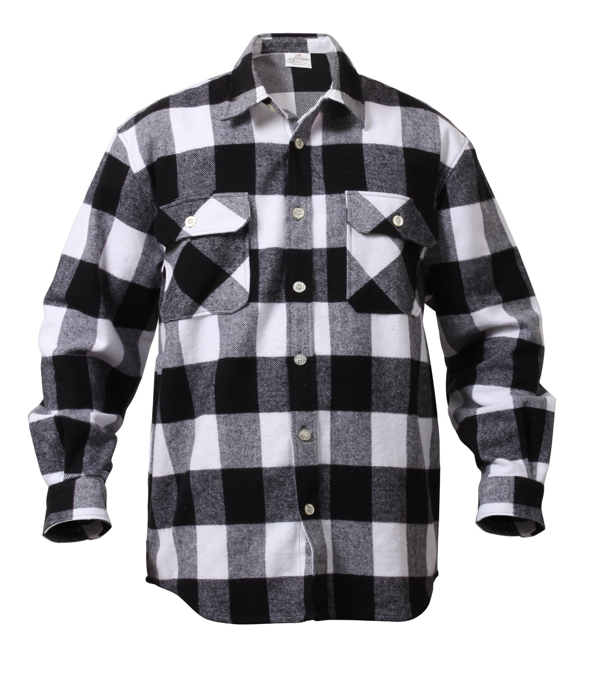 Rothco Extra Heavyweight Buffalo Plaid Flannel Shirt, White Plaid, XL ...