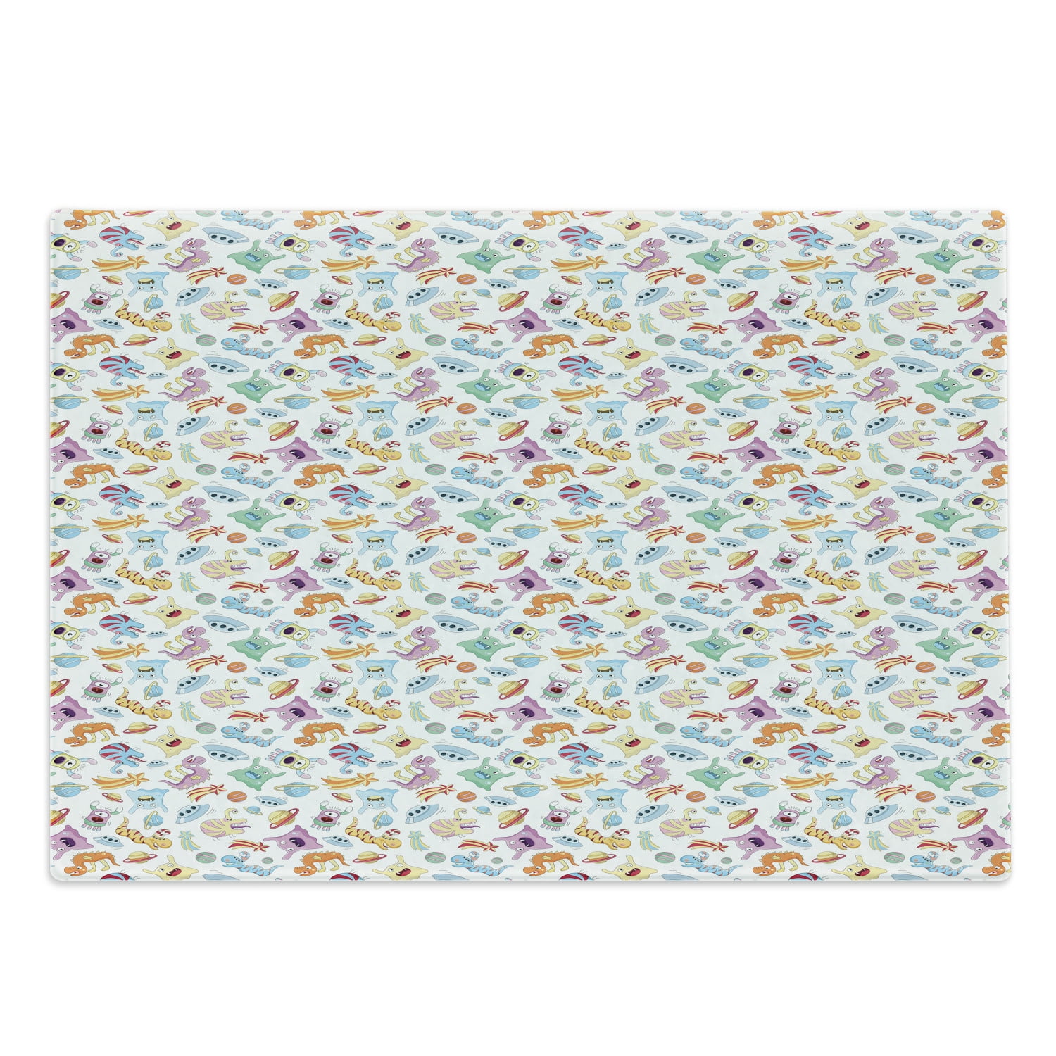 Alien Cutting Board, Monsters and Aliens with Planets UFOs and Shooting ...