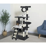 Go Pet Club 62-in Cat Tree & Condo Scratching Post Tower, Blue ...