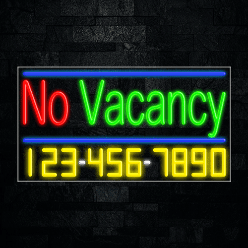 No Vacancy LED Neon Sign 33"L x 18"H #35116 - Walmart.com
