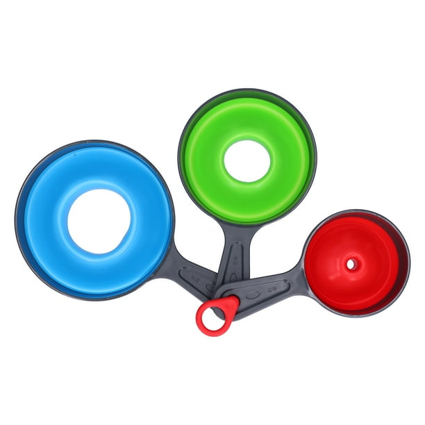 Collapsible Funnel,Silicone Funnel Set WideMouth Kitchen Funnel Kit Jam ...