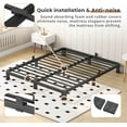16 Inch 3500 lbs Bed Frame with Round-Corner & Anti-Squeak Design ...