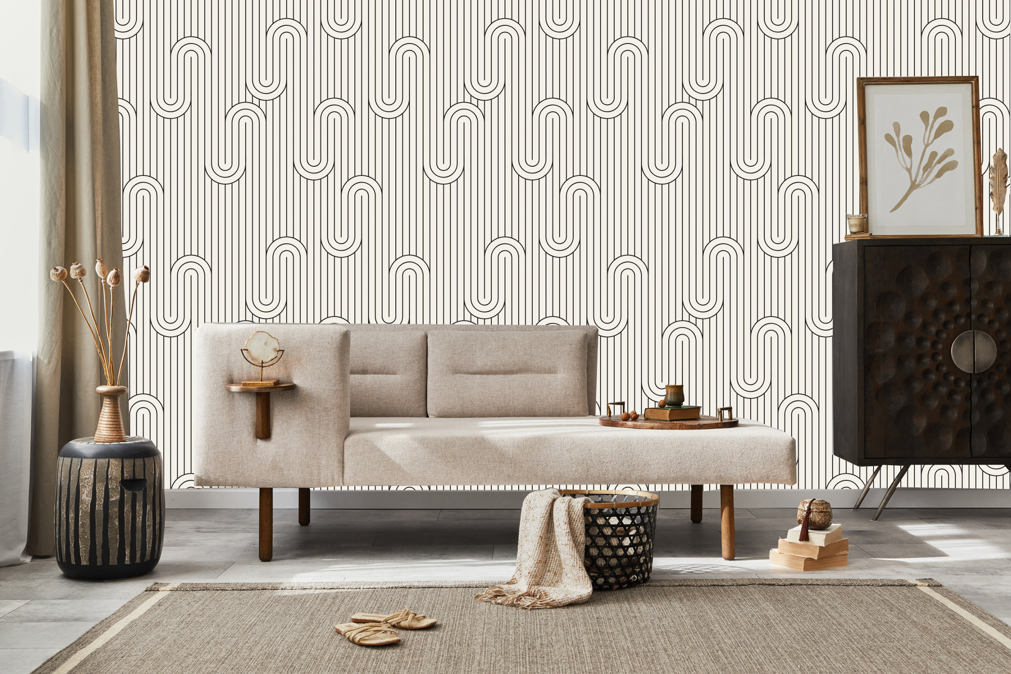 MuralsPrint Boho Geometric Shapes Removable Peel and Stick Wallpaper ...