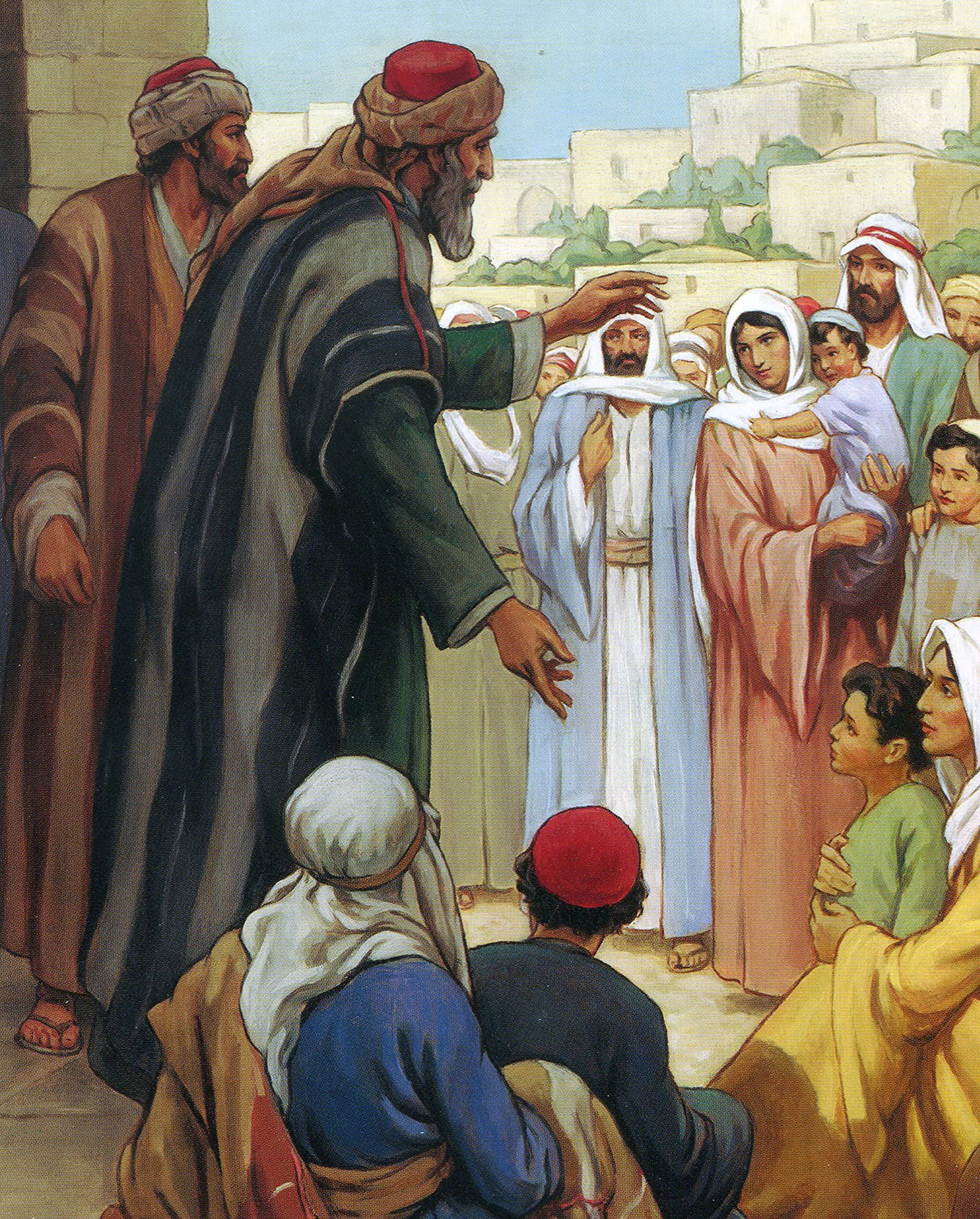 Catholic print picture - Peter Preaches at Pentecost C - 8" x 10" ready ...