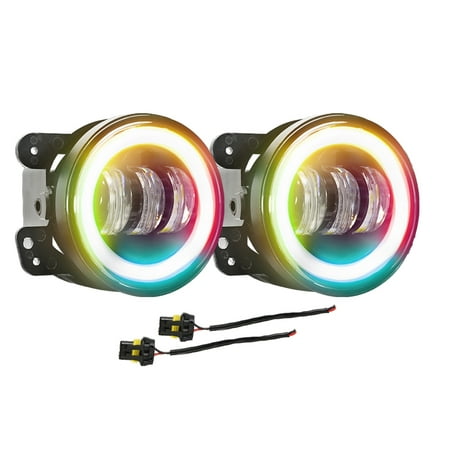 4 Inch 200W LED Fog Lights Car LED Fog Lights 20000LM Driving Bumper ...