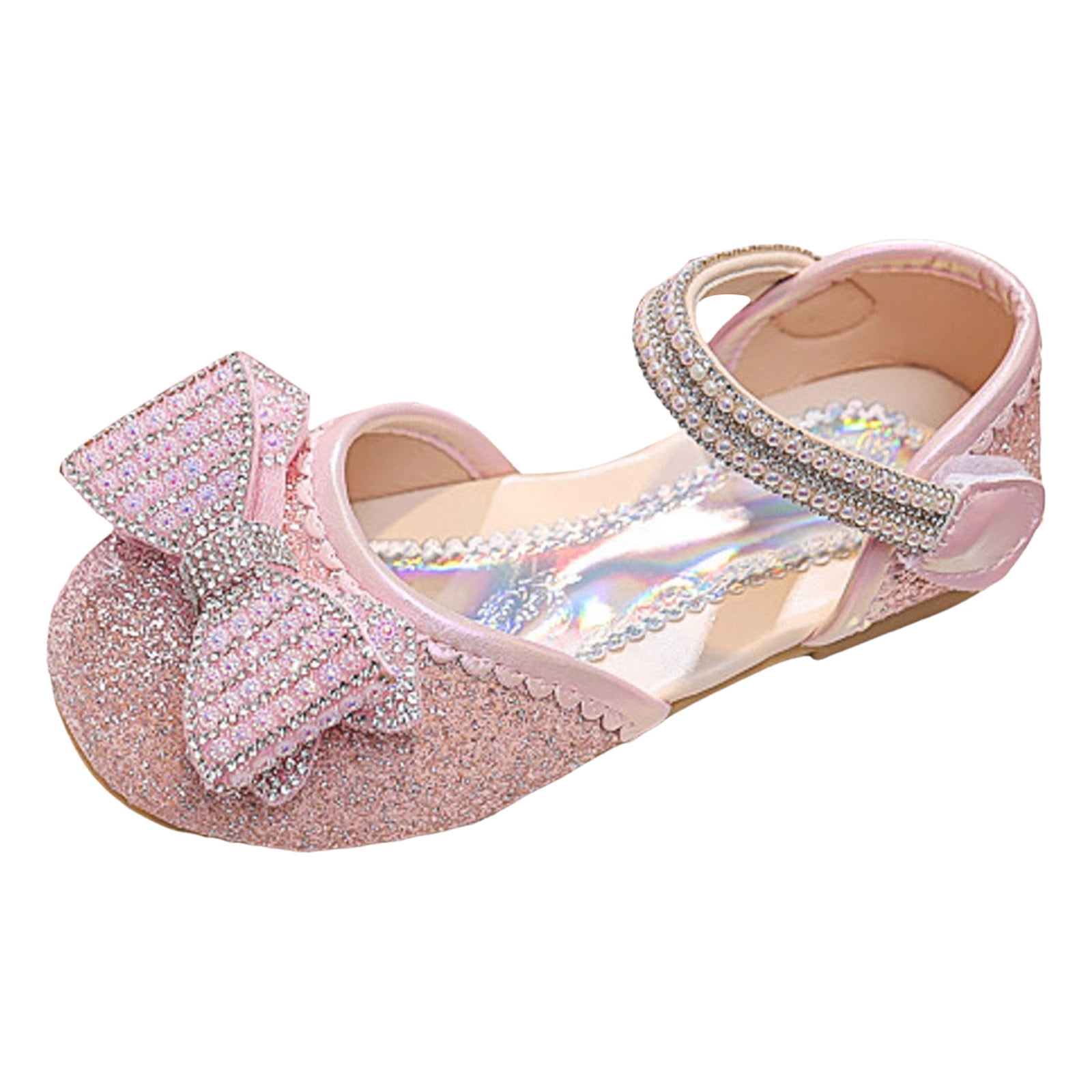 FhsagQ Slippers Kids Shoes Slippers Size 1 Big Kid Girls Sandals Fashionable New Pattern Shiny Rhinestone Decorative Flat Bottom Comfortable Non Hook