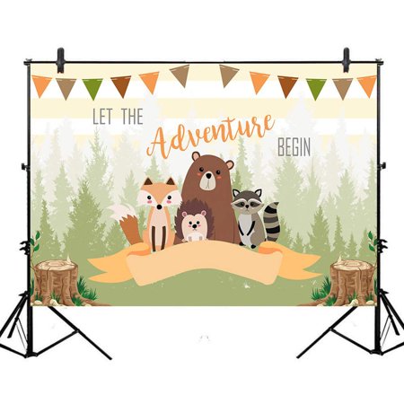 7x5ft Cute Animal Baby Shower Backdrop Party Photography Background ...