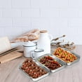 Breading Trays Set of 3 Dredging Trays for Cooking, Stainless Steel ...