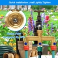 Brass Garden Hose Splitter 3 Way Outdoor Ght 3/4 In. Female Inlet And 3 ...