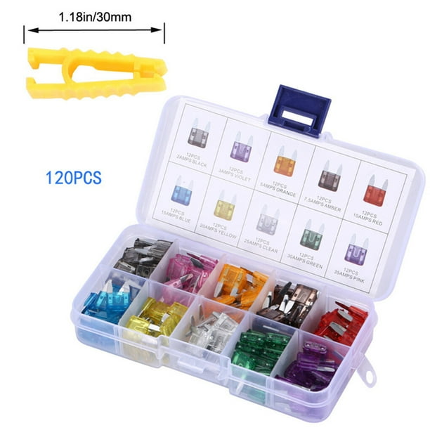 pitrice 120Pcs/Kit Car Fuse Assortment Universal Automobile RVs ...