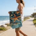 AZXY Dreamy Pearl Starfish Seashell Microfiber Beach Towel, Sand-Free ...