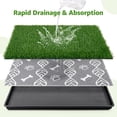 Large Dog Grass Pad with Tray - 35x23in Dog Litter Box with 2 ...