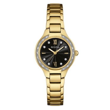 Bulova Women's Classic Champagne Dial Yellow Gold Steel Bracelet Watch ...