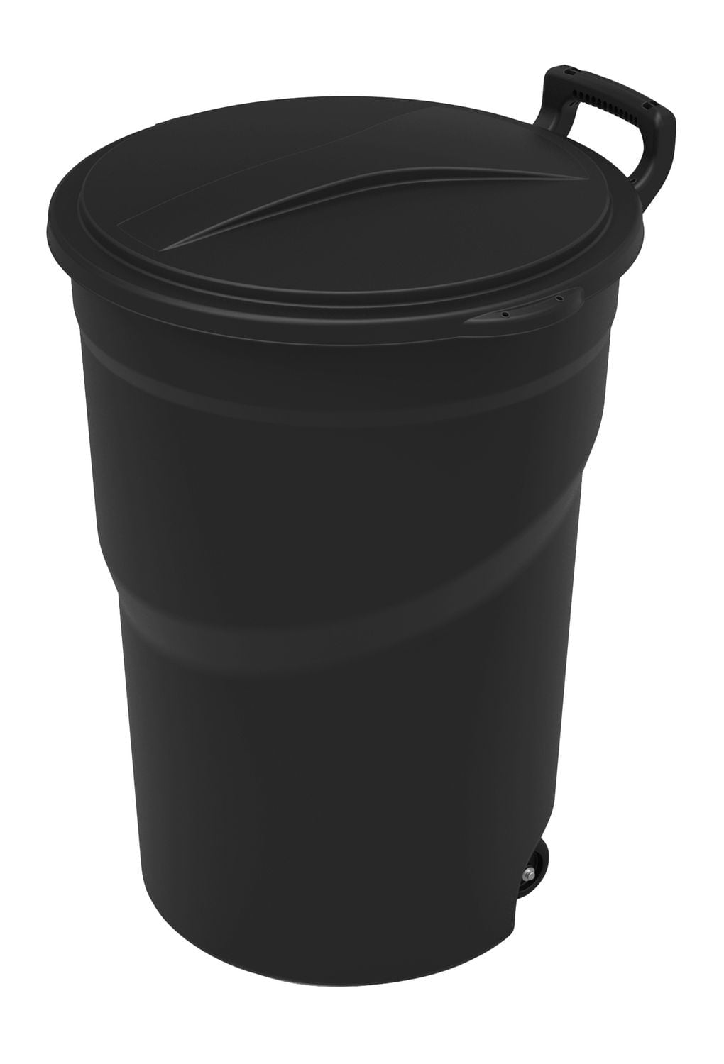 RAMTUFF Wheeled Outdoor Trash Can Black 121L/32G, Wheeled trash can ...