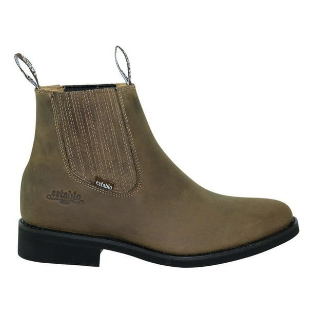 Bota Botín Establo De Piel Suela Goma Para Caballero Modelo 555 Tan ...