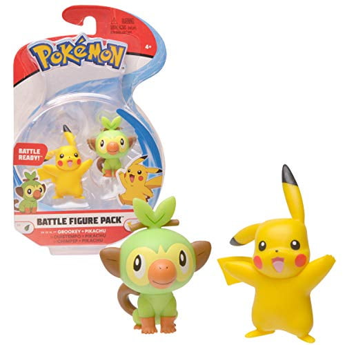 Grookey & Pikachu Articulated Pokemon Battle Figure Set Series 4 ...