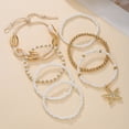 7-28pcs Shell Summer Beach Bracelets for Women Seashell Boho Layered ...