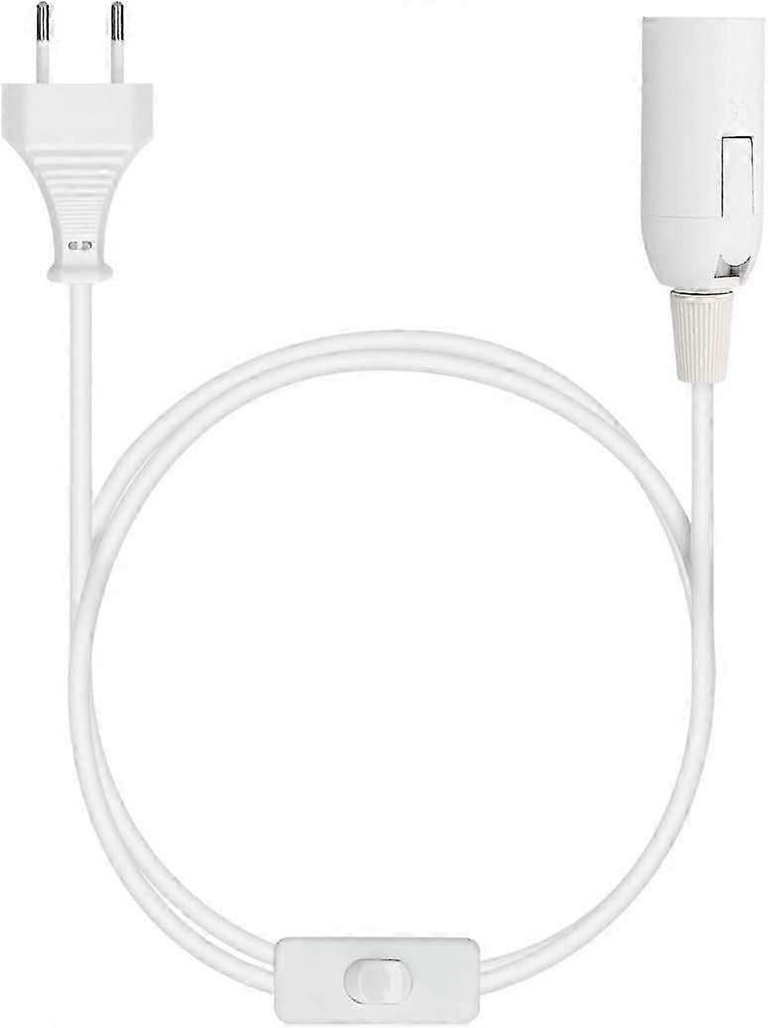 Portalámparas E27 con cable - Portalámparas para bombilla con cable de alimentación, toma de ...