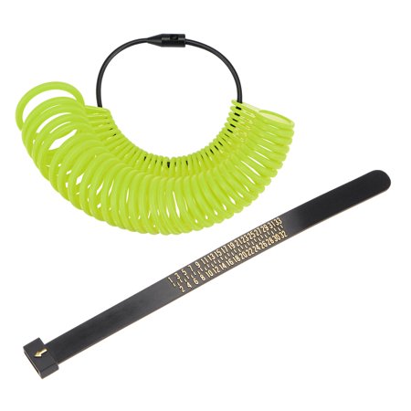Anneau Calibreur Outil Mesure Ensemble avec Vert Doigt Dimension Jauge ...
