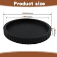 12 Inch Round Wood Grain Tray, Black Decorative Centerpiece Tray, MDF ...