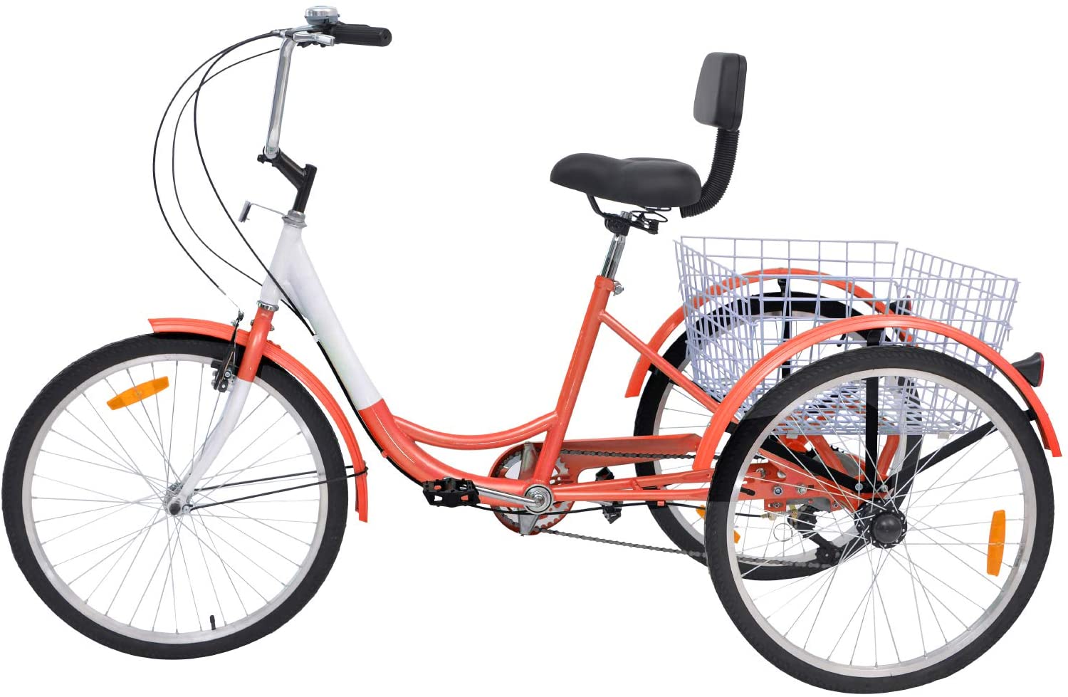 Adult Tricycle 7 Speed, Adult Trike 24 inch Trike with Shopping Basket ...