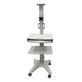 Computer Cart Mobile Workstation Computer Monitor Cart Office Cart with ...