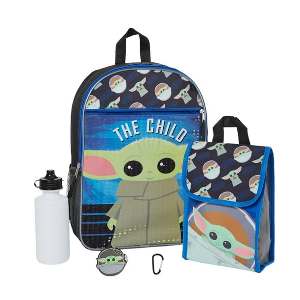 RALME Star Wars Mandalorian Baby Yoda Backpack Set for Kids, 16 inch ...