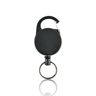 Retractable Key Reel, Heavy Duty Keychain with Carabiner, Steel Cable ...