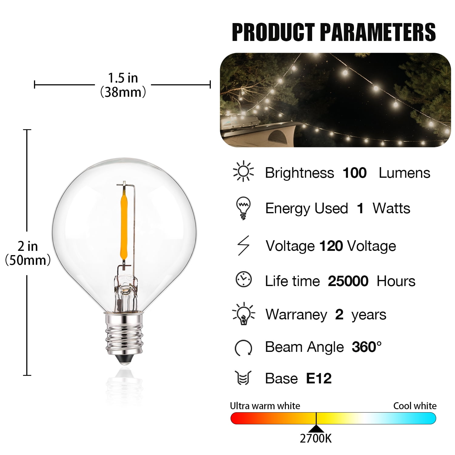 G40 Light Bulb Size | Shelly Lighting