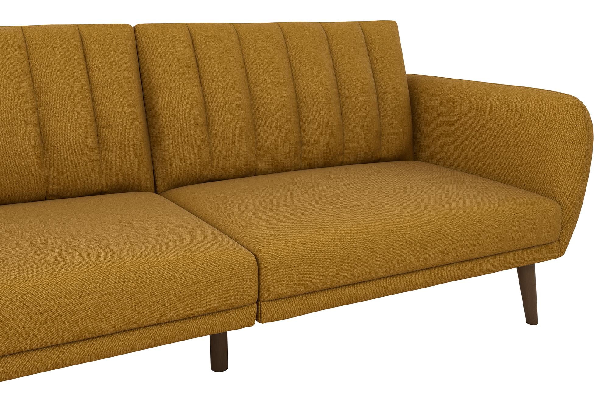Novogratz Brittany Sofa Futon Mustard | Baci Living Room