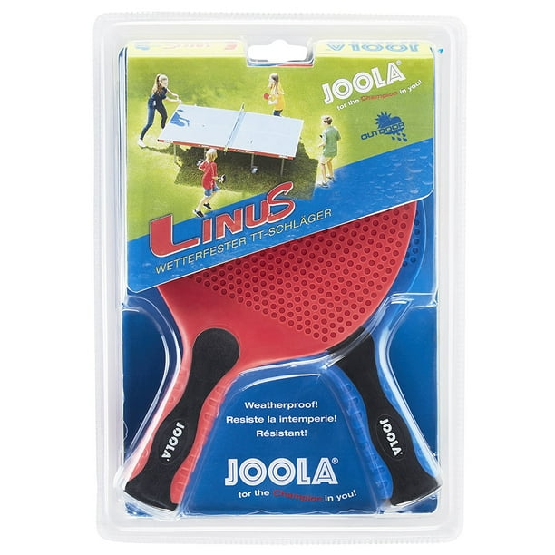 JOOLA Linus Indoor/Outdoor Table Tennis Racket Set, 2ct Rackets, Blue ...