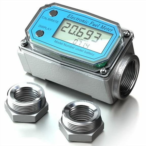 Roughneck Digital Fuel Meter, 1–30 GPM, 1in. Inlet/Outlet - Walmart.com