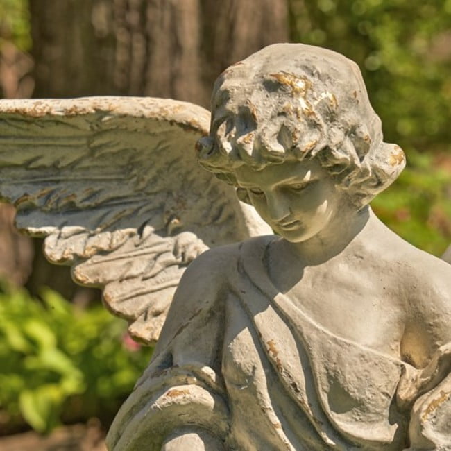 Zaer 45-inch Tall Standing Magnesium Angel Statue With Open Wings ...