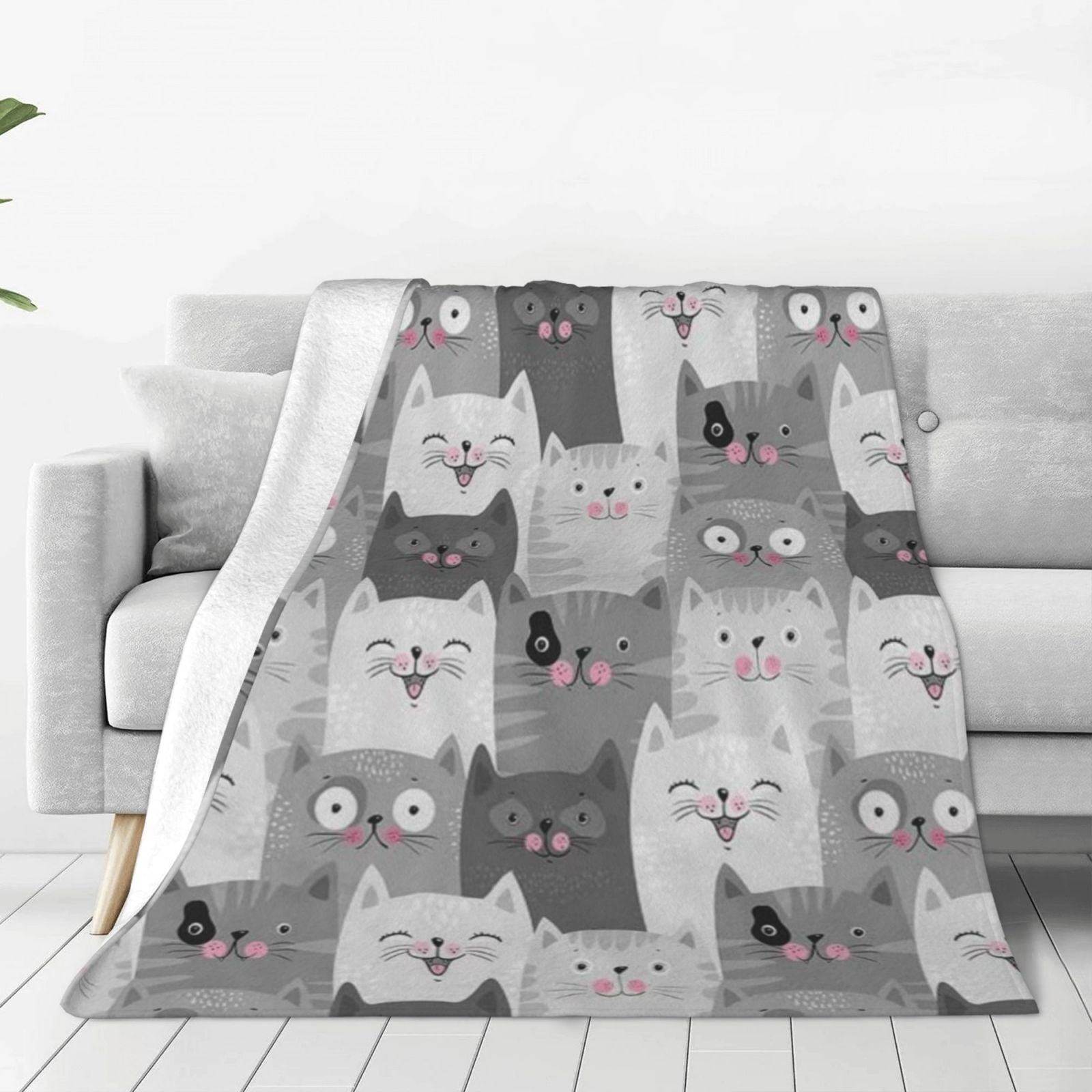 Cat Blankets Super Soft Blanket Pet Bed Sofa Blanket Funny Cat Gifts ...