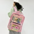 Clear School Backpack Cute Transparent Travel Backpack with Multi ...