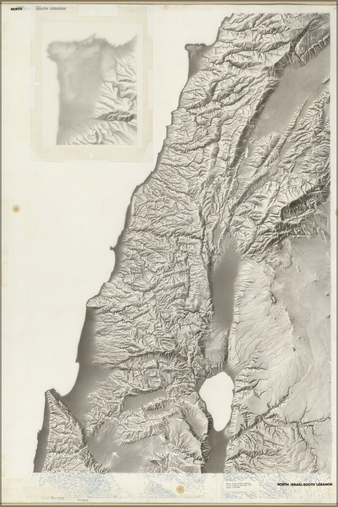 24"x36" Gallery Poster, cia terrain map of North Israel - South Lebanon ...