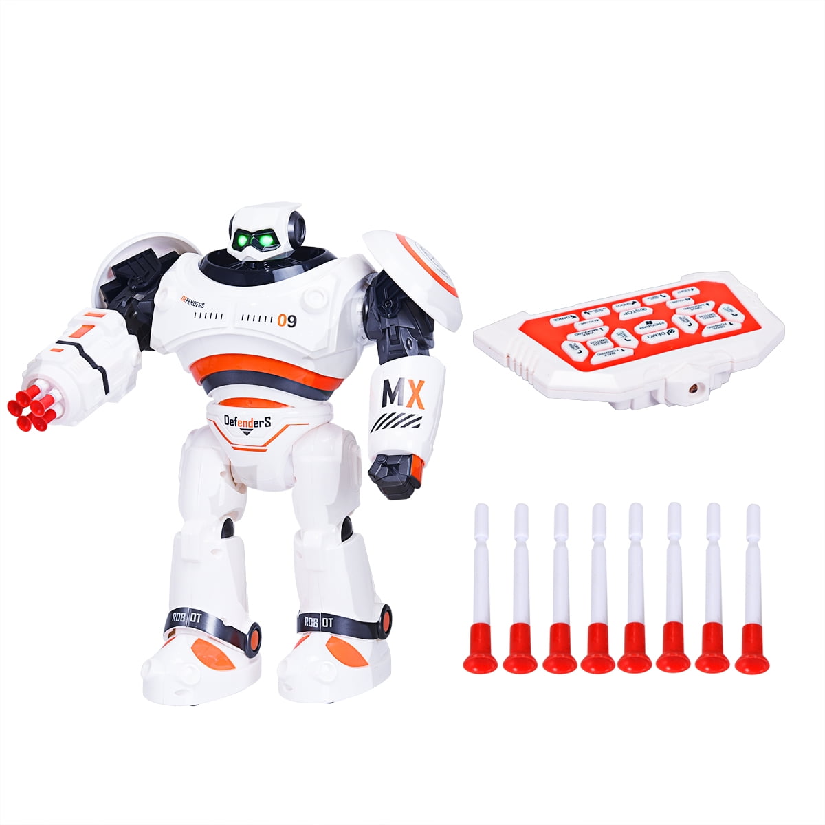 Topbuy RC Robot Programmable Intelligent Shooting Toy Multi Function ...