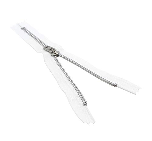 #5 Aluminum Jeans/Pants White Lightweight YKK Zippers - Color White ...