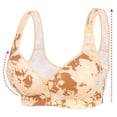 Bras for Women Elegant Printed Front-Button Camisole Bra with Underwire ...