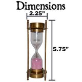 5.75" Brass Pirate Hourglass, Nautical Maritime Decoration with ...