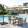 Costway 11 x 9 FT Cantilever Patio Umbrella with 360° Rotation Easy ...