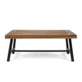 Outdoor/Indoor Rustic Acacia Wood Coffee Table, Sandblast Finish ...