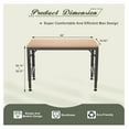 '' Adjustable Height Workbench with Sturdy Metal Frame and Spacious Wood Top for Workshop ...