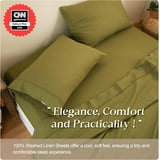 Simple&Opulence 100% Linen Sheet Set-Pure Linen Bedding Sheet-4 Pieces ...
