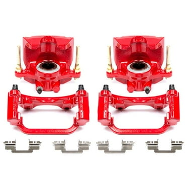 Power Stop Front Pair of Red Powder Coated Calipers S2712 - Walmart.com