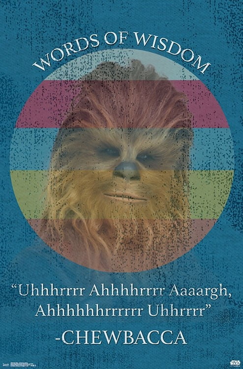 Star Wars - Chewbacca Quote Poster Print (22 x 34) - Walmart.com