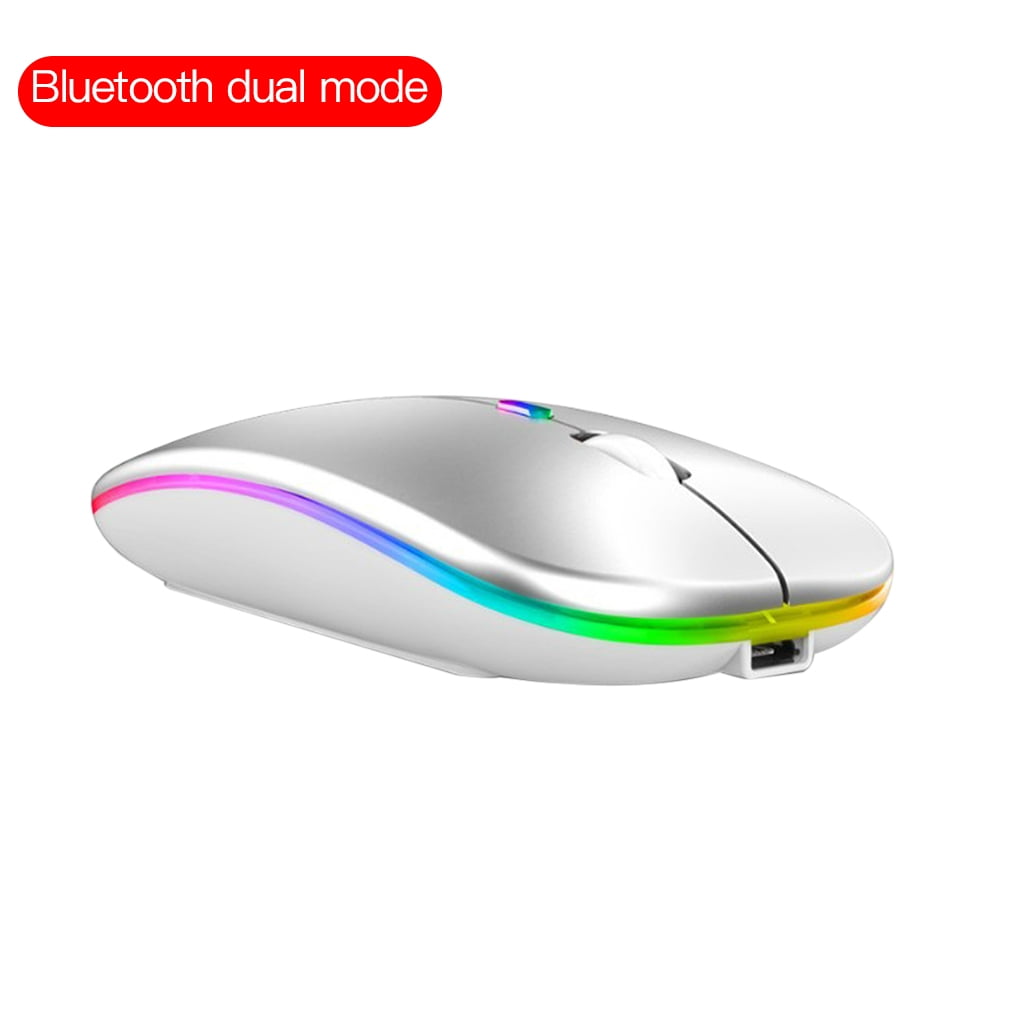 Worallymy Wireless Rechargeable Computer Mouse Silent Metal Scroll ...