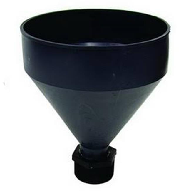 3 qt Polyethylene Drum Funnel Threaded for 2 in. NPT Opening - Black ...