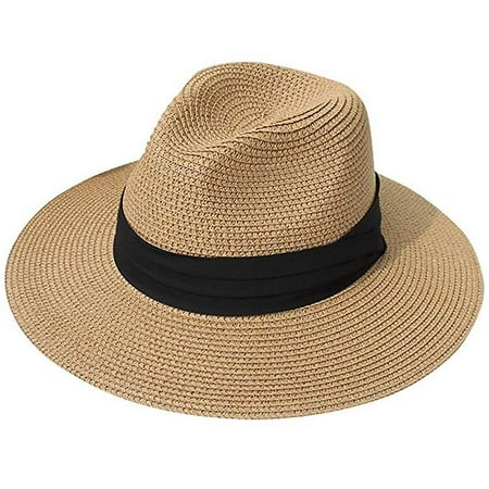 Panama Hat Rollable Straw-fedora Summer Beach Sun Hats For Men Women ...