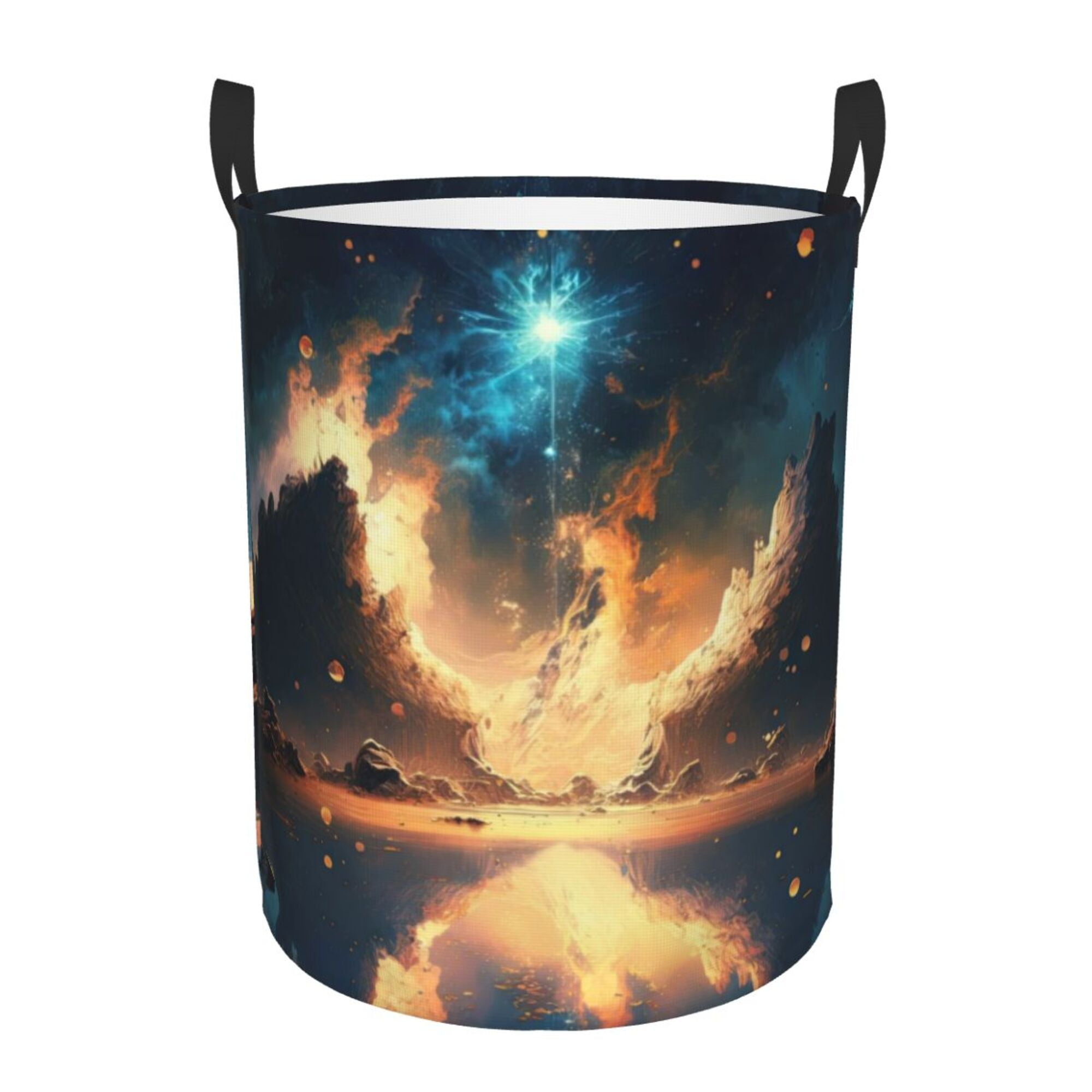ZICANCN Laundry Basket Organizer, Landscape Space Cosmic Collapsible ...